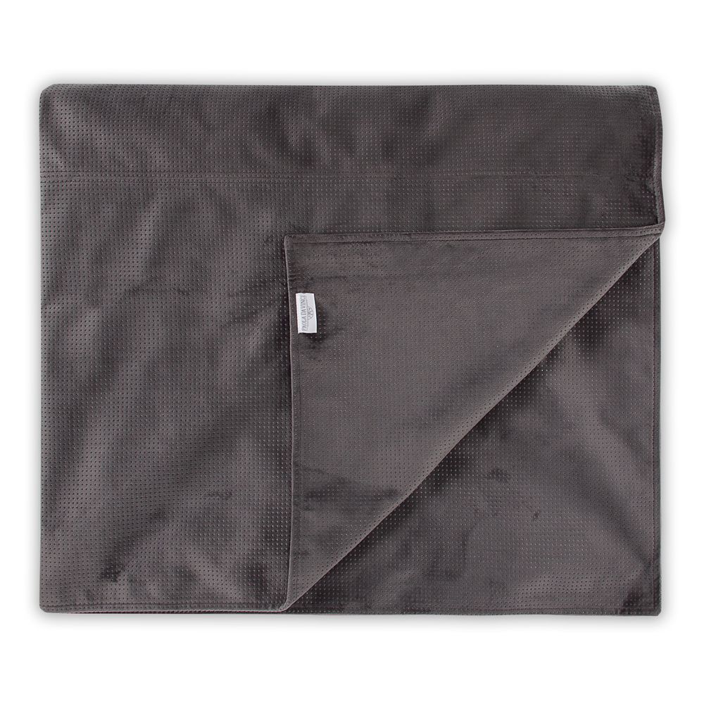 Colcha de Casal Veludo Dots - Cinza Chumbo - paoladavinci