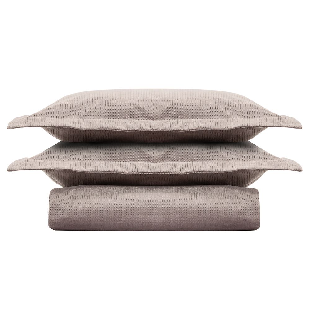 Colcha de Casal Veludo Dots - Areia - paoladavinci