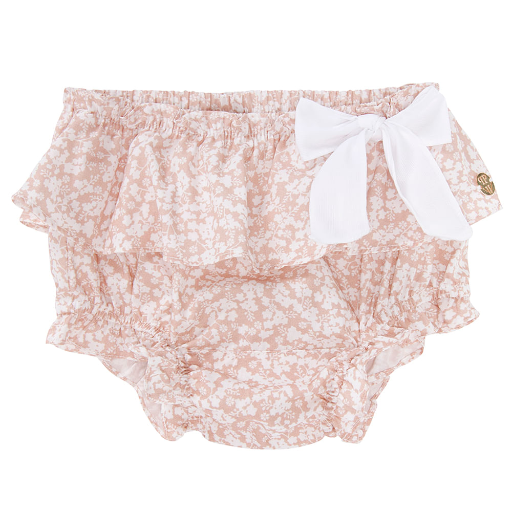 Bloomer de Bebê Feminino Mini Floral - ROSE - paoladavinci